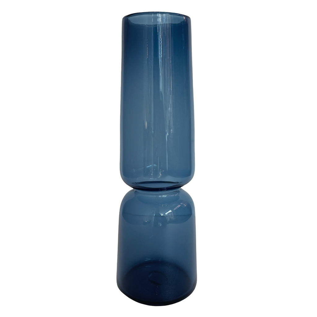 "Groove" Tapered Cylinder Large Vase in dark steel blue by Furthur Des ...